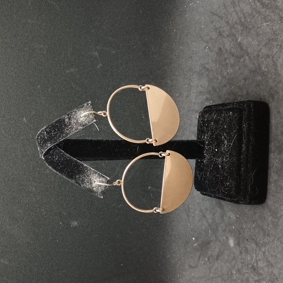 None | Jewelry | Gold Tone Foldable Pierced Earrings | Poshmark